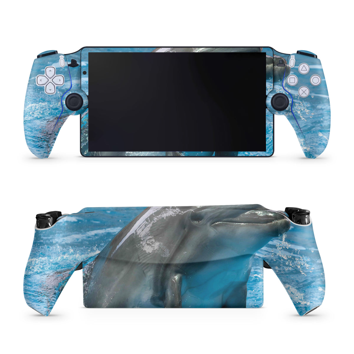 Dolphin Greeting Skin For Sony PS5 Portal Remote Player — MightySkins