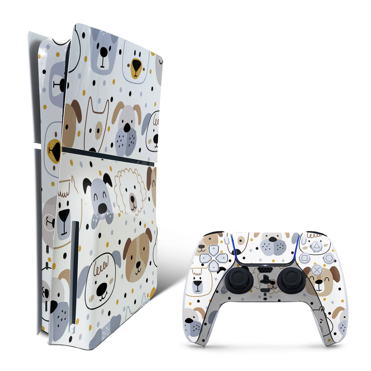 Doodle Dogs Skin For Playstation 5 Slim Disk Edition Combo with ...