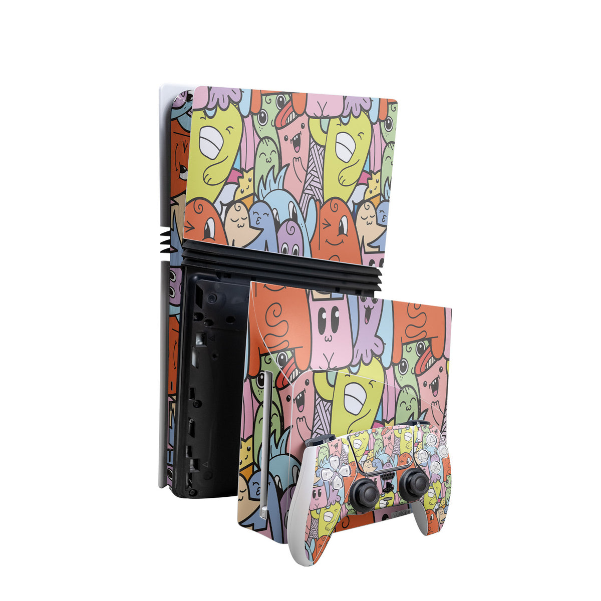 Goofy Pals Skin For Sony PlayStation 5 Pro Bundle + Disc Drive For PS5 ...