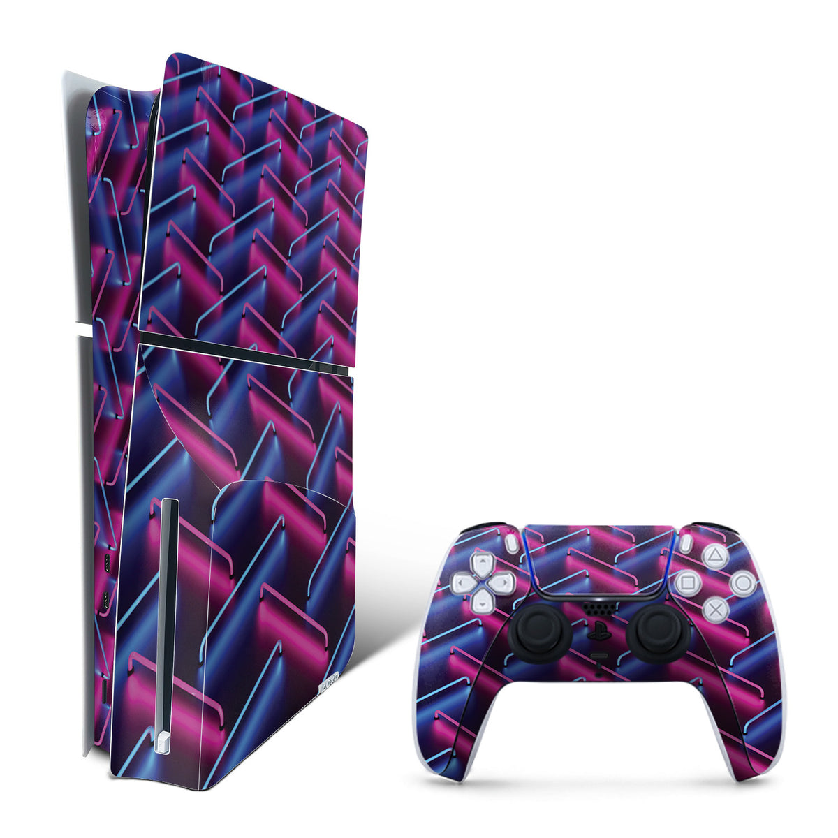 Neon Diamond Skin For Playstation 5 Slim Disk Edition Combo with ...