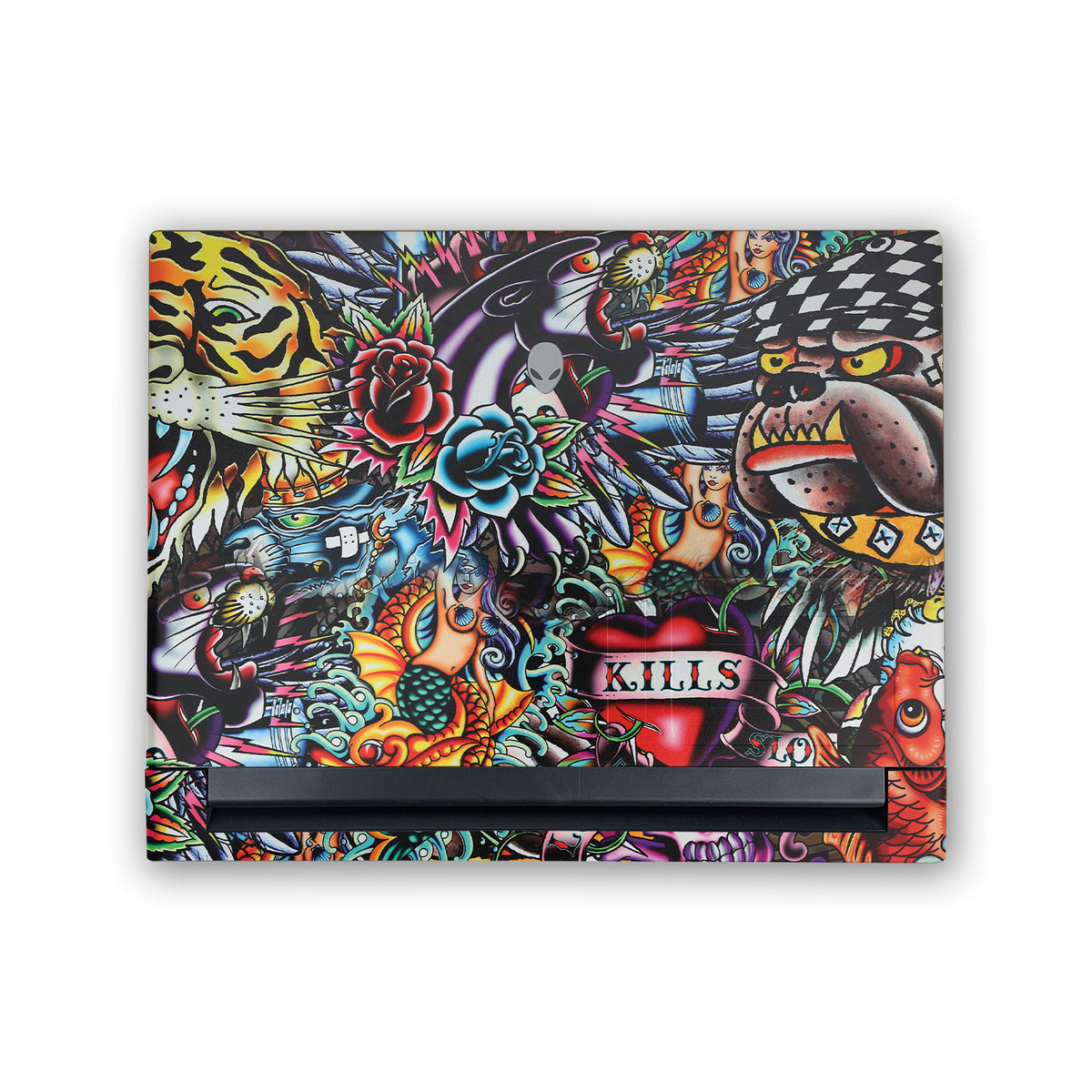 Old School Tattoo Skin For Alienware M18 R2 (2024) — MightySkins