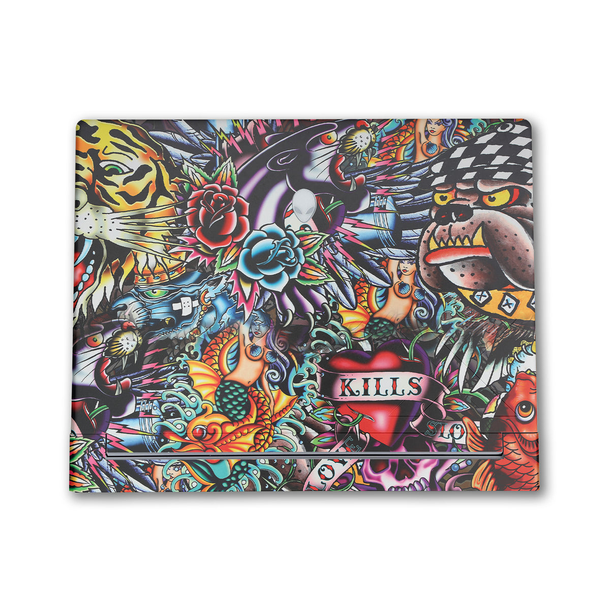 Old School Tattoo Skin For Alienware X16 R2 (2024) — MightySkins