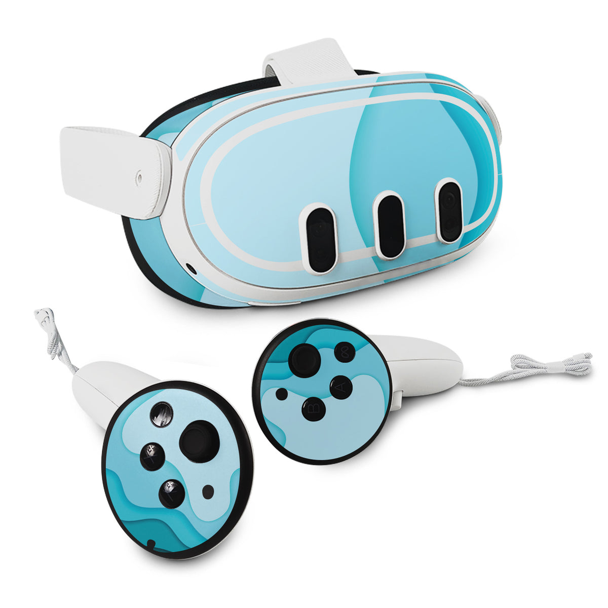 Papercraft Cyan Skin For Meta Quest 3 — MightySkins