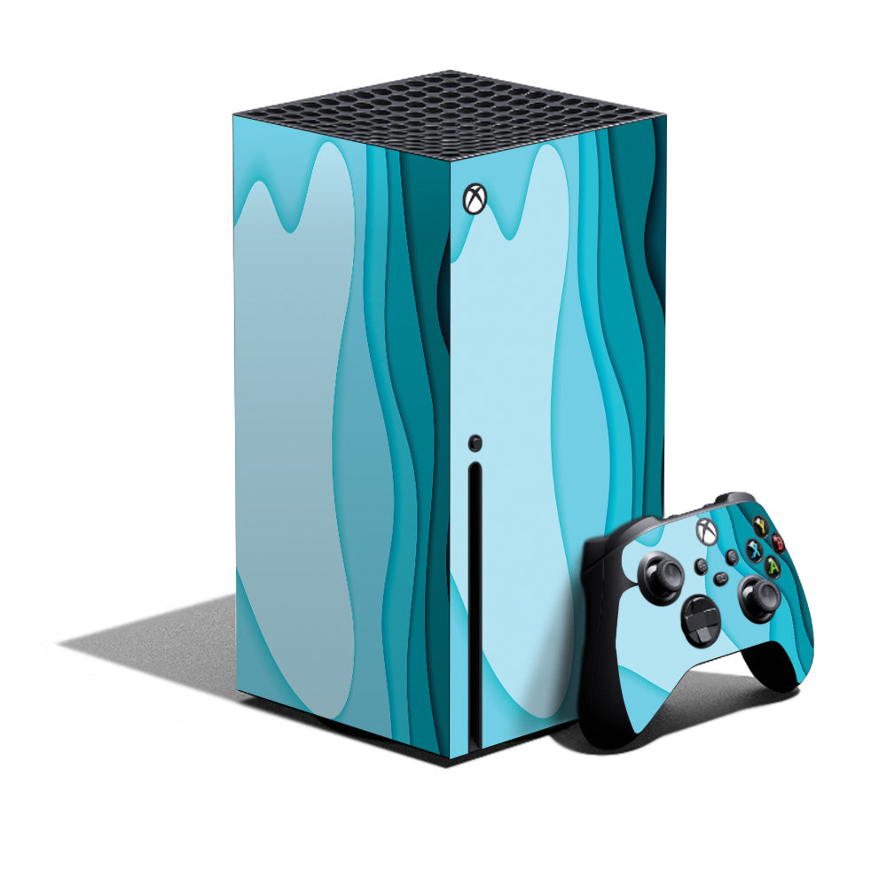 Papercraft Cyan Skin For XBOX Series X Bundle — MightySkins