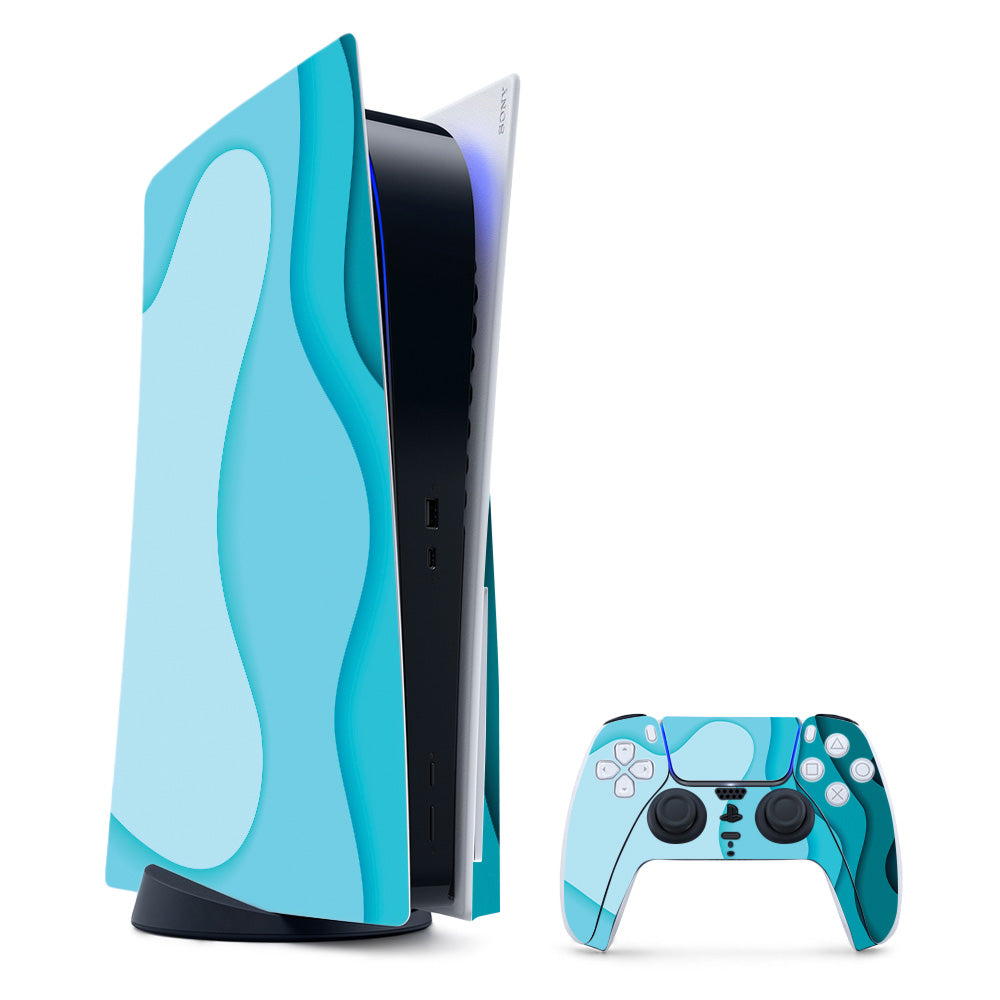 Papercraft Cyan Skin For PlayStation 5 Bundle — MightySkins