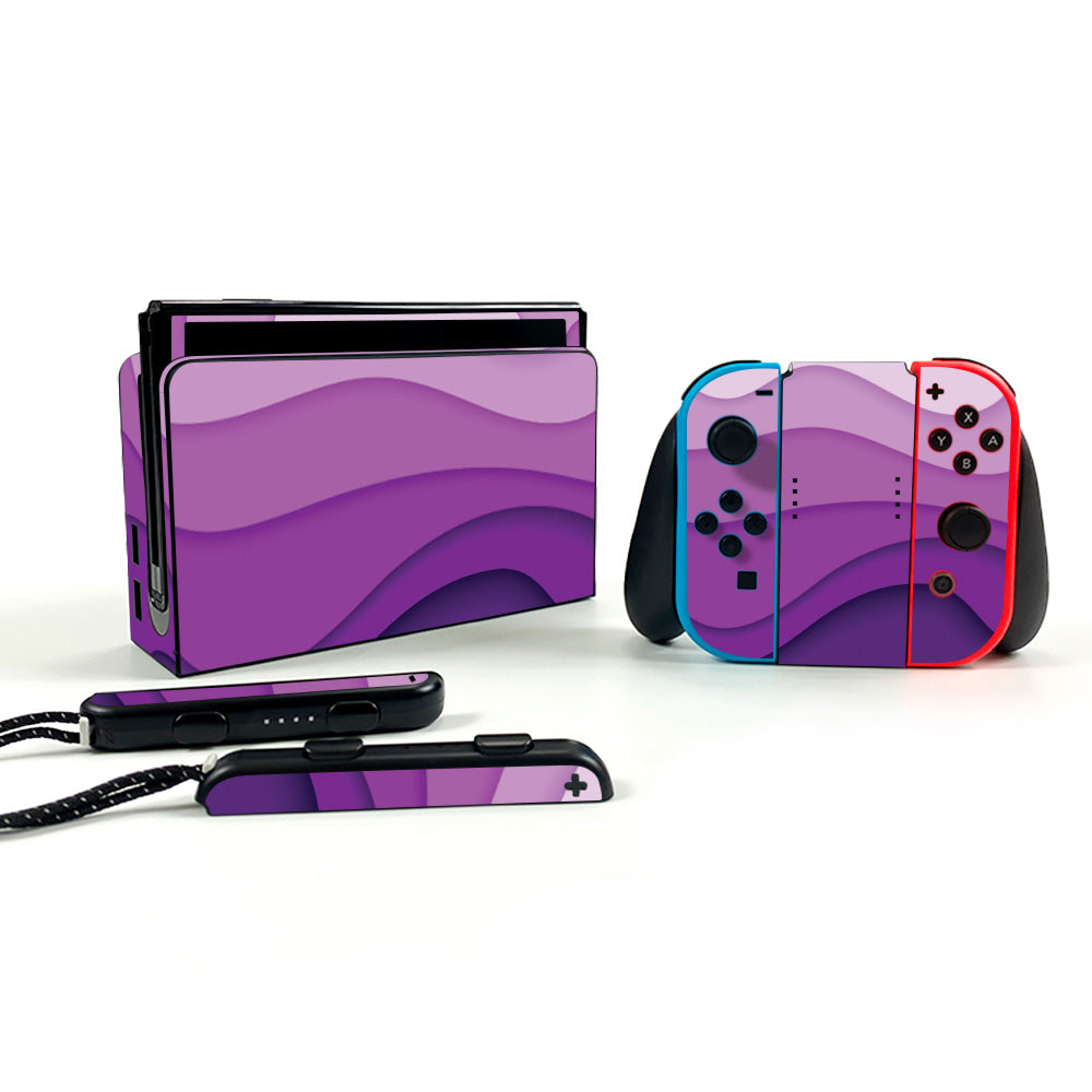 Papercraft Purple Skin For Nintendo Switch OLED — MightySkins