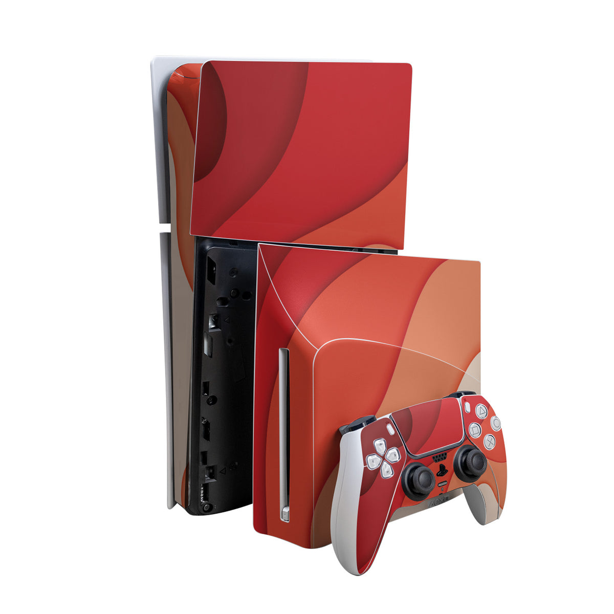 Papercraft Red Skin For Sony PlayStation 5 Slim Digital Edition Bundle ...