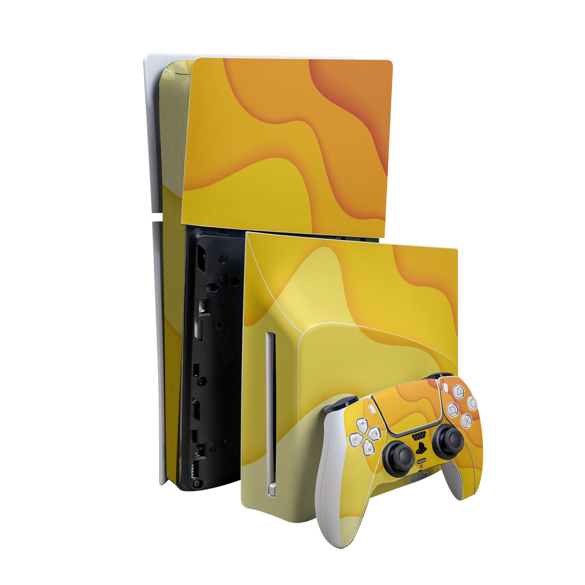 Papercraft Yellow Skin For Sony PlayStation 5 Slim Digital Edition ...