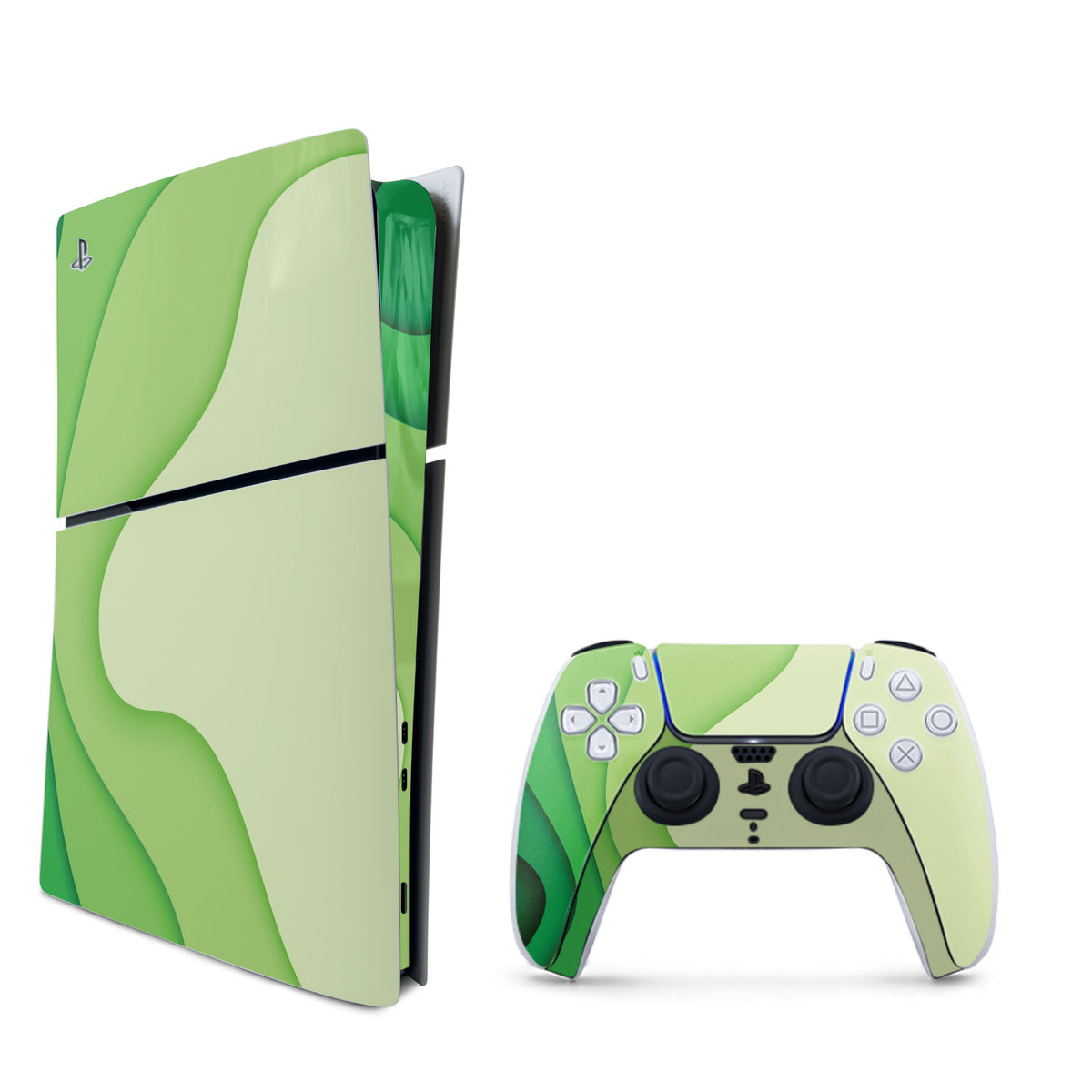 Papercraft Green Skin For Playstation 5 Slim Digital Edition Combo with ...