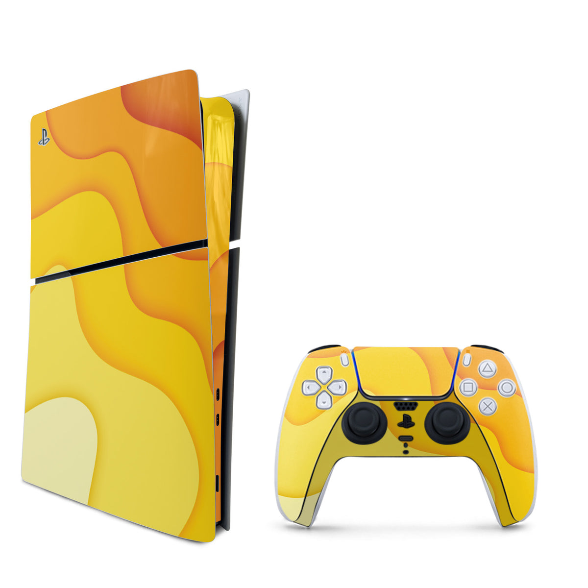 Papercraft Yellow Skin For Playstation 5 Slim Digital Edition Combo ...