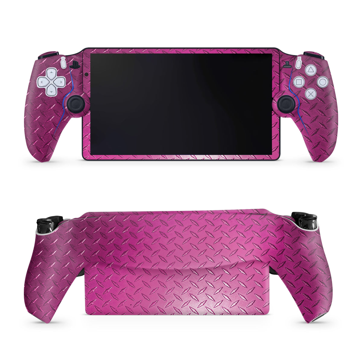 Pink Diamond Plate Skin For Sony PS5 Portal Remote Player — MightySkins