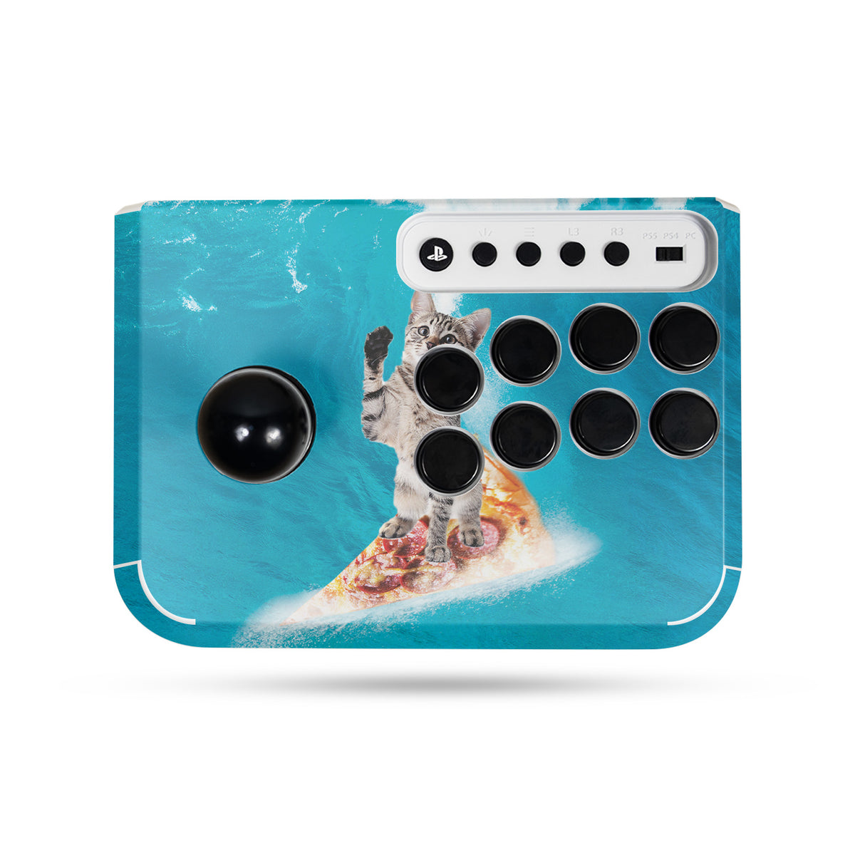 Pizza Surfing Kitty Skin For Hori Fighting Stick Mini (PS5, PS4, PC ...