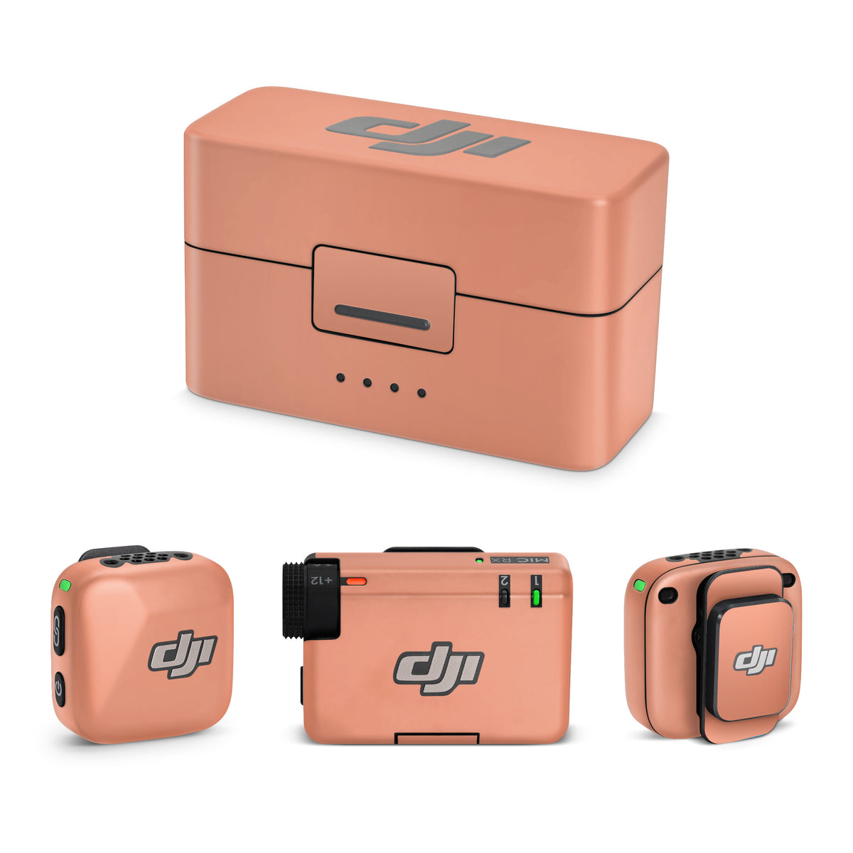 Solid Peach Skin For DJI Mic Mini (2024) — MightySkins