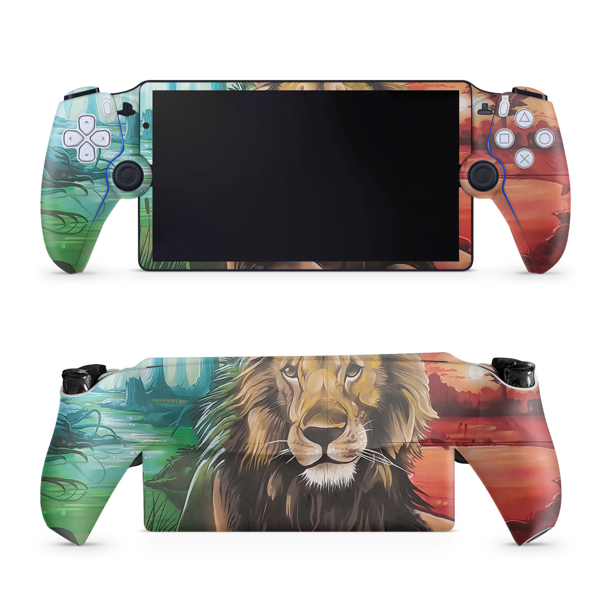 Split Lion Skin For Sony PS5 Portal Remote Player — MightySkins