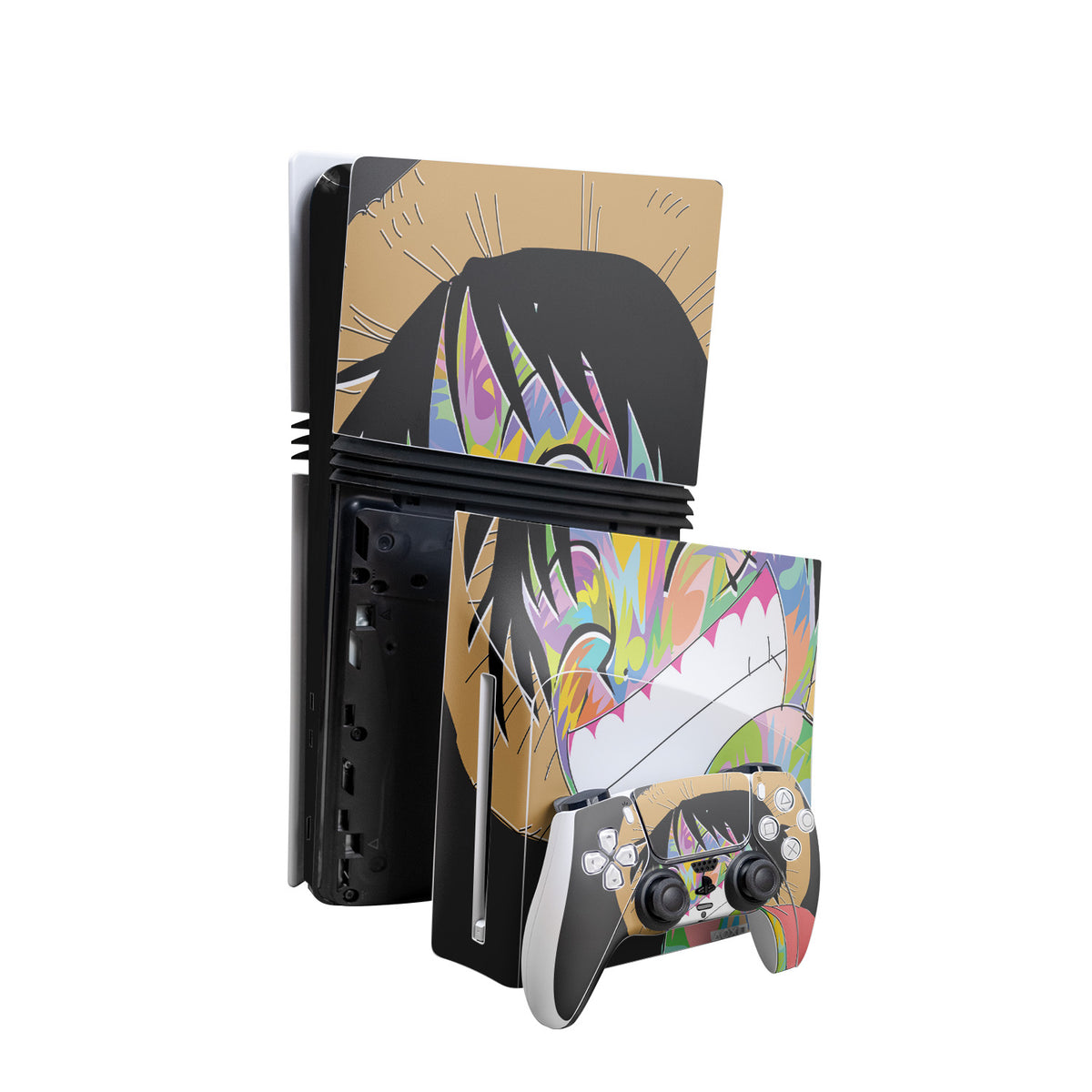 Straw Hat Skin For Sony PlayStation 5 Pro Bundle + Disc Drive For PS5 ...