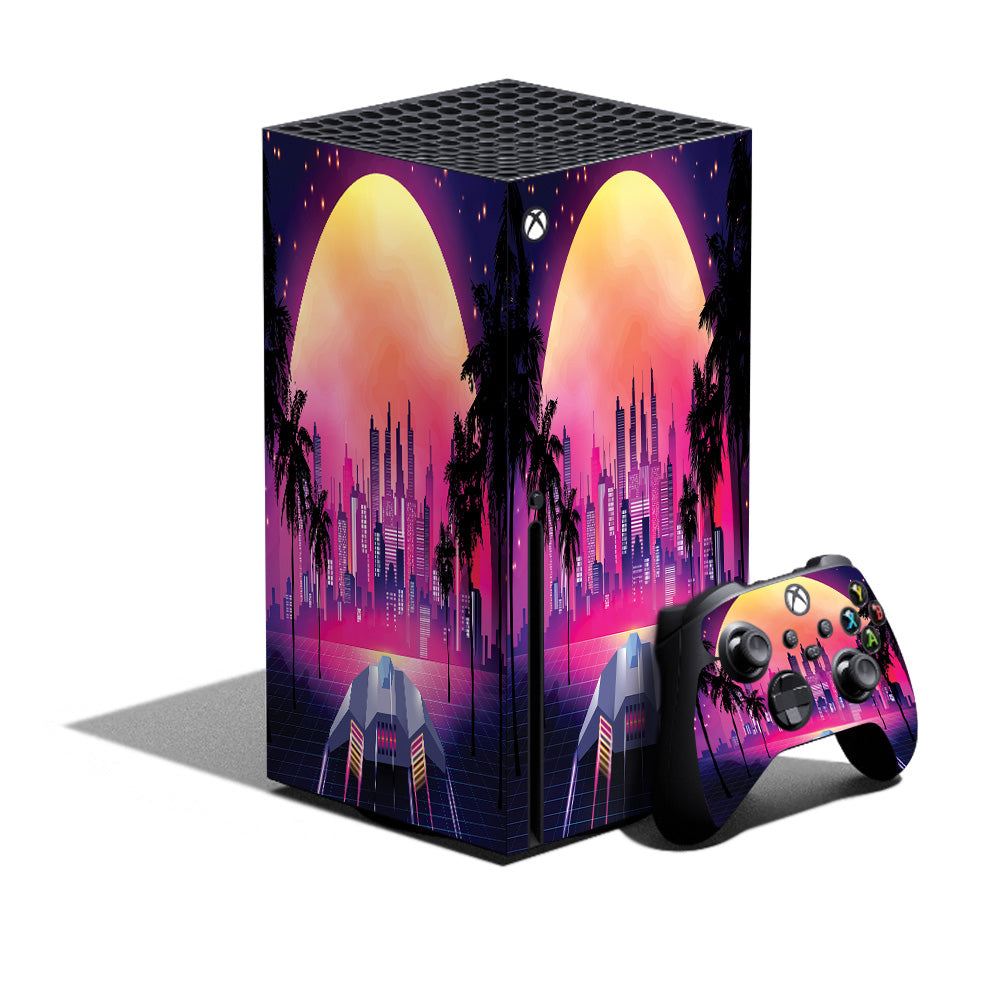 Synthwave Starship Skin For XBOX Series X Bundle — MightySkins