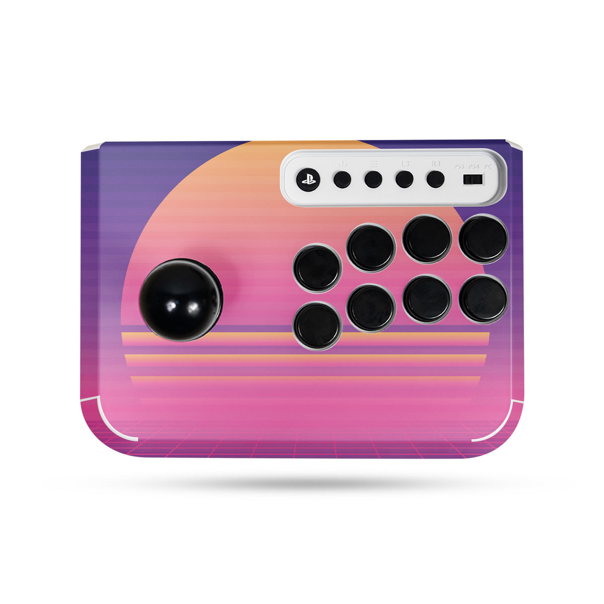 Synthwave Sunset Skin For Hori Fighting Stick Mini (PS5, PS4, PC ...