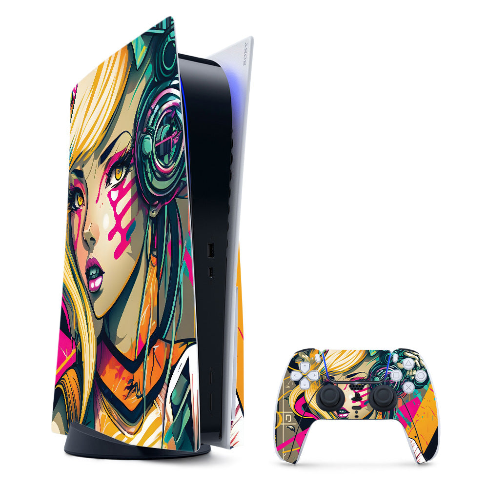 Techno Punk Skin For PlayStation 5 Bundle — MightySkins