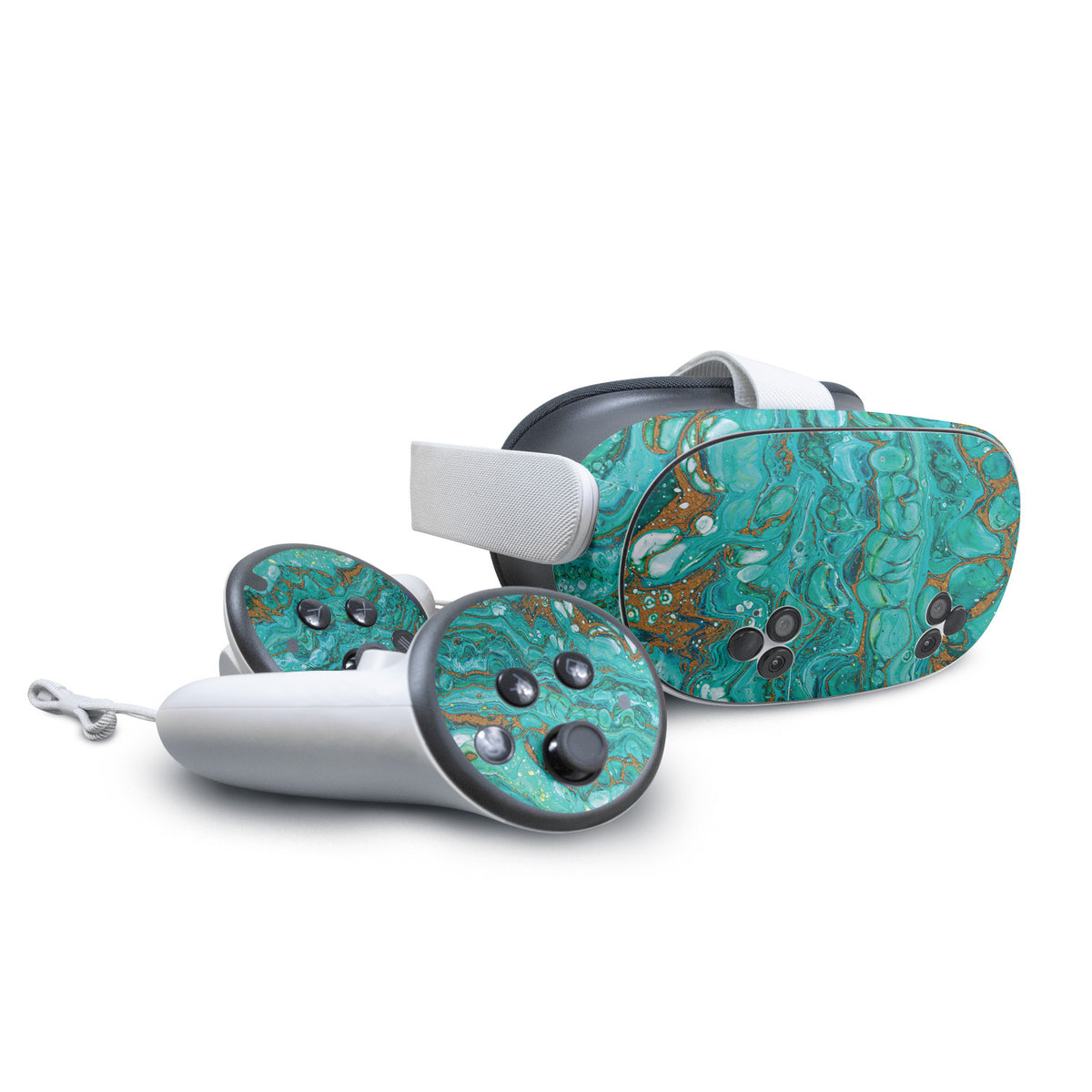 Turquoise Ripple Skin For Meta Quest 3S — MightySkins