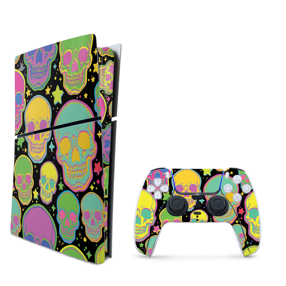 Candy Skulls Skin For Sony Playstation 5 Slim — MightySkins