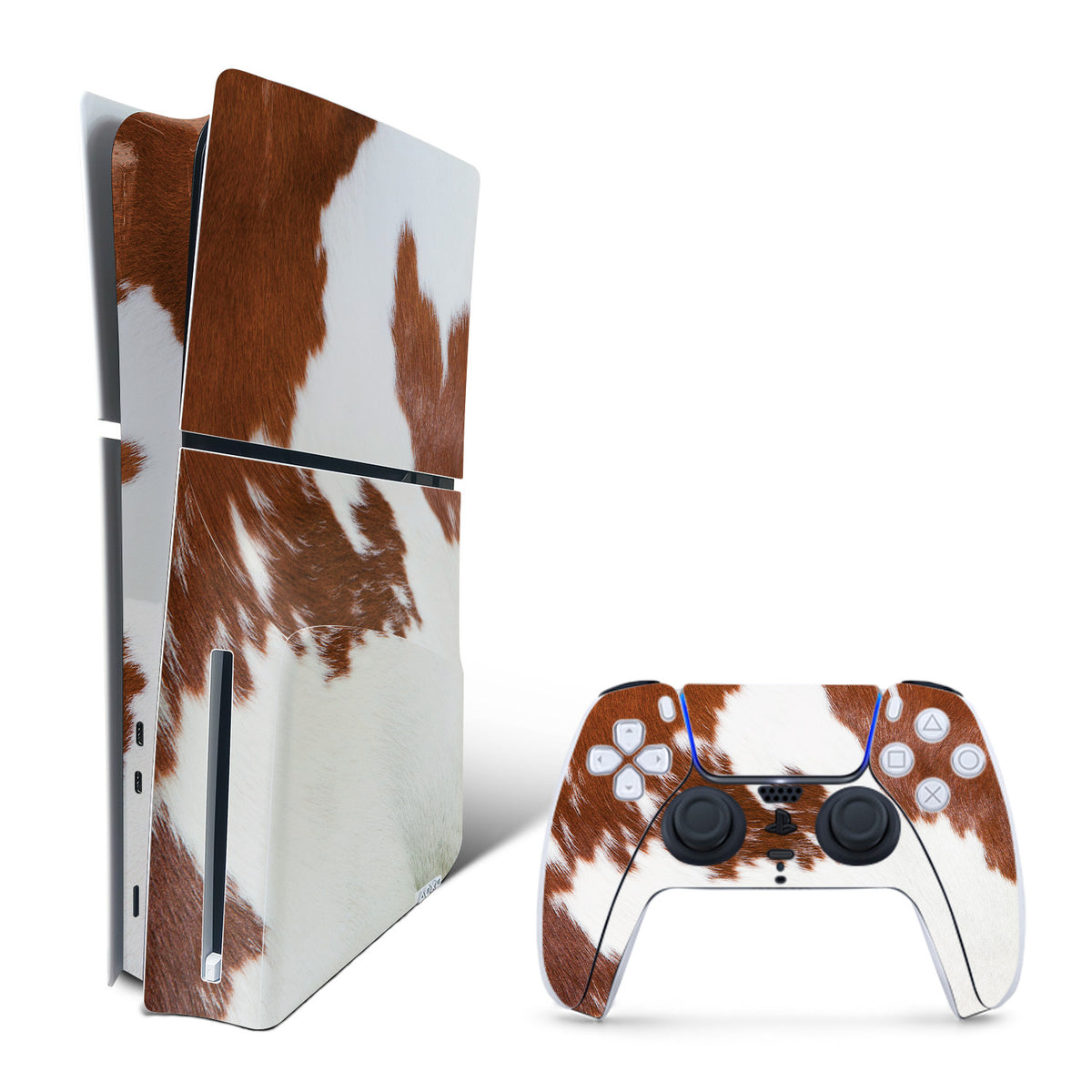 Cow Hide Skin For Sony Playstation 5 Slim Bundle — MightySkins