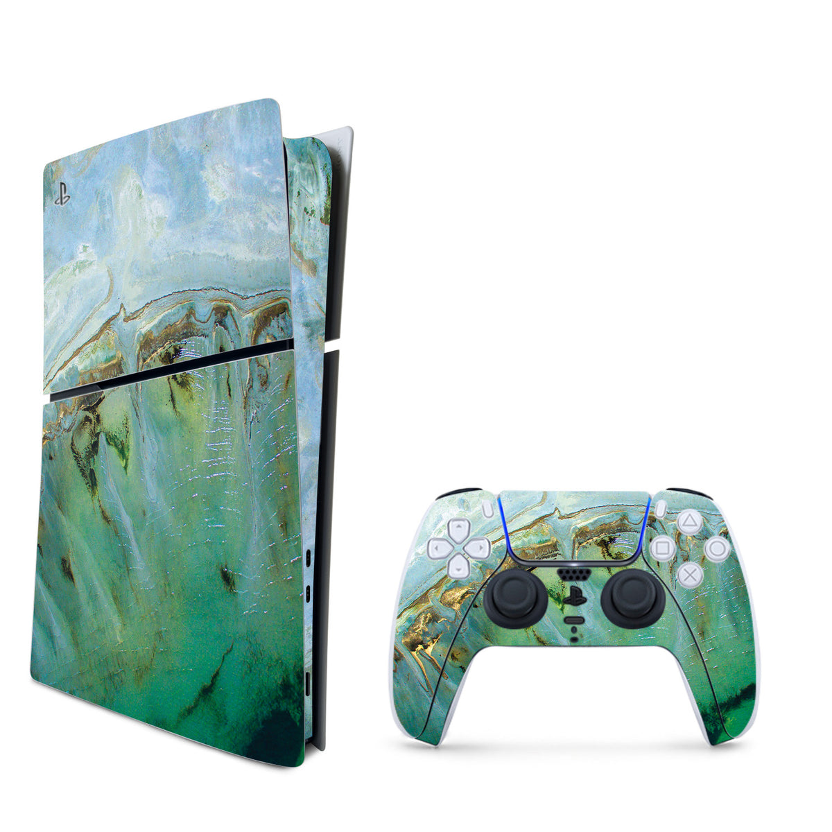 Green Shell Skin For Sony Playstation 5 Slim — MightySkins