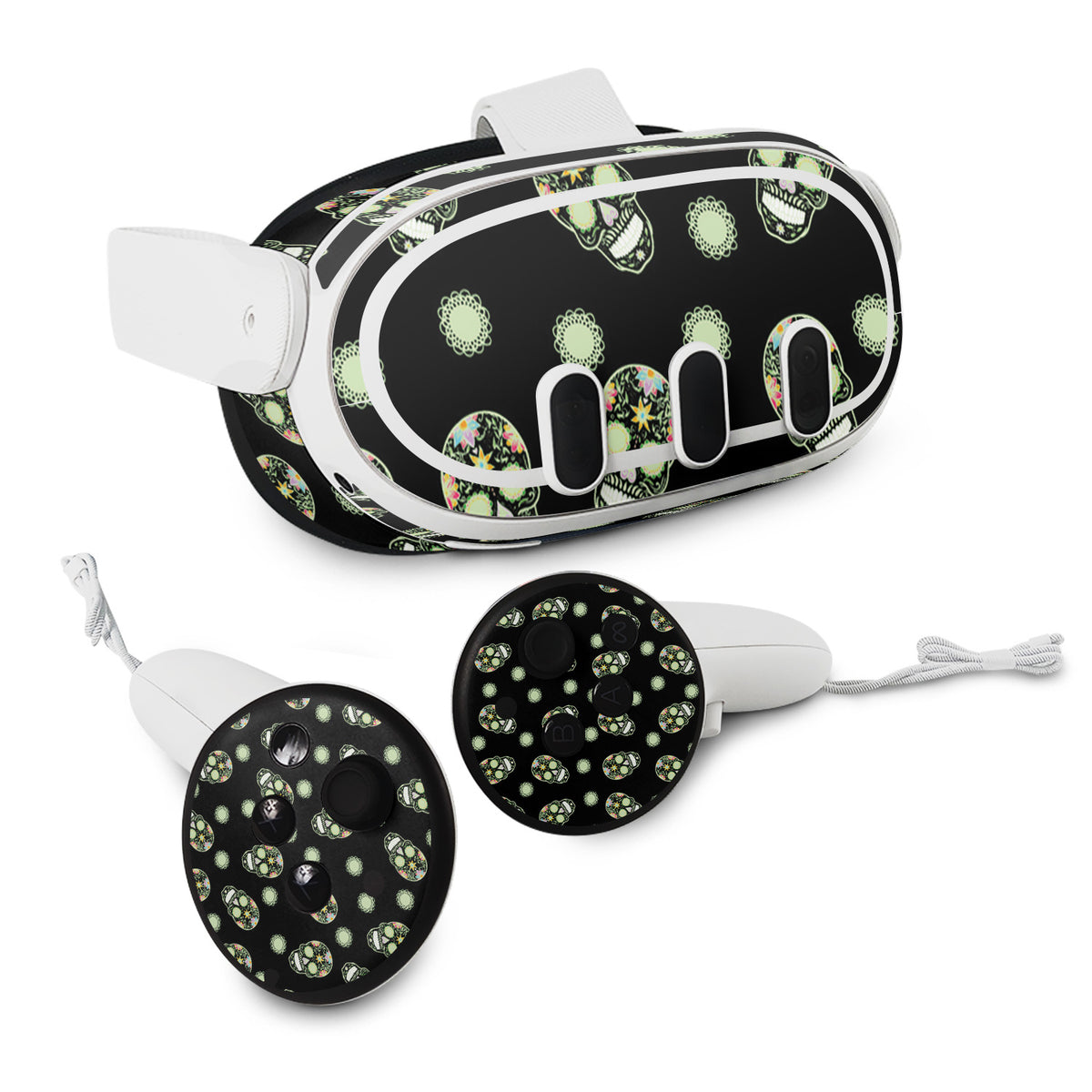 Nighttime Skulls Skin For Meta Quest 3 — MightySkins