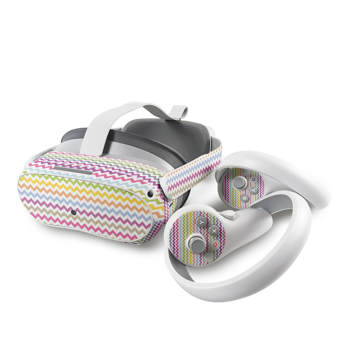 Rainbow Chevron Skin For Pico 4 Enterprise — MightySkins