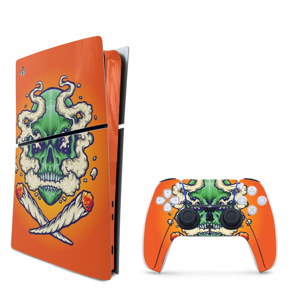 Smoke Skull Skin For Sony Playstation 5 Slim — MightySkins