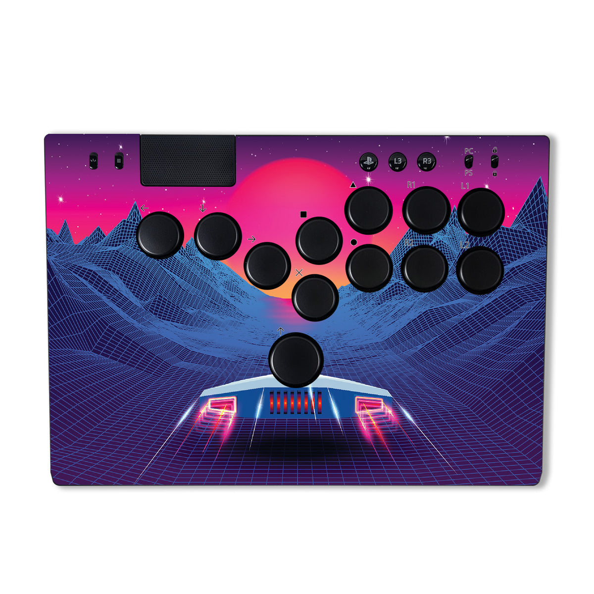 Synthwave Drive Skin For Razer Kitsune — MightySkins
