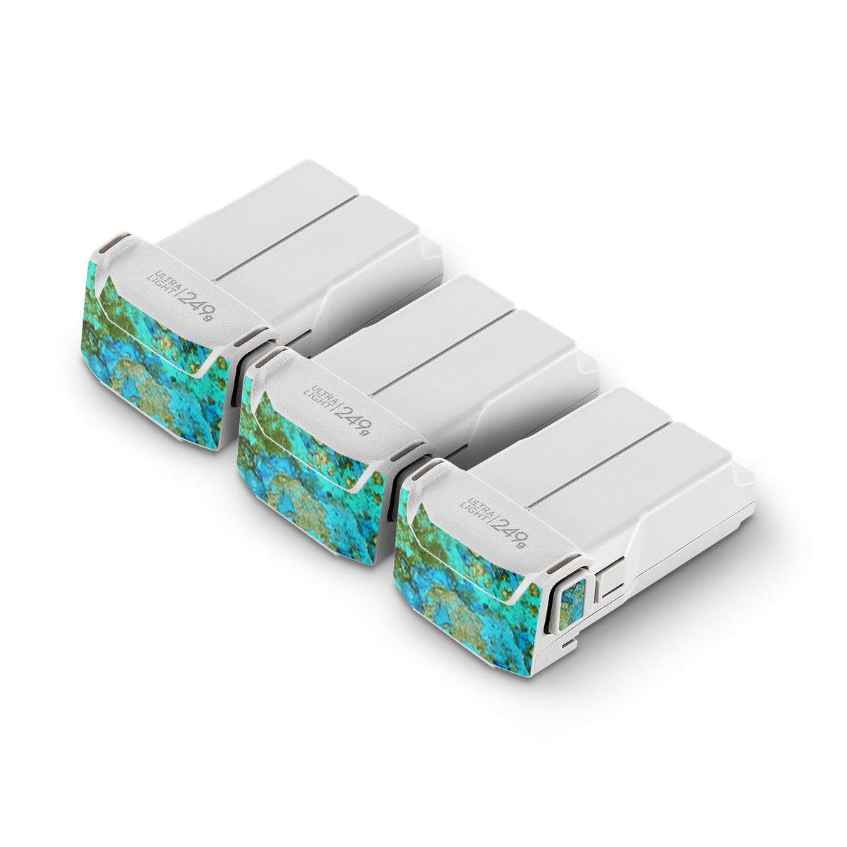 Teal Marble Skin For DJI Mini 3 Pro Batteries (3 Pack) — MightySkins