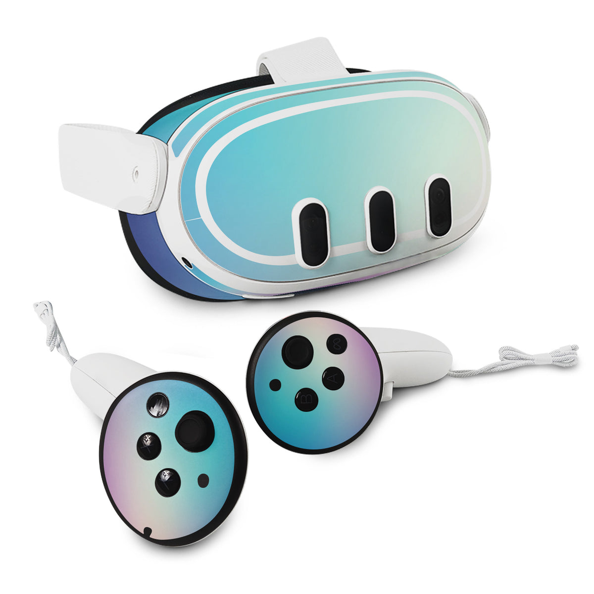 Matte Black Pot Filler Purple Cat VR Headset Skin Sticker Kit ...