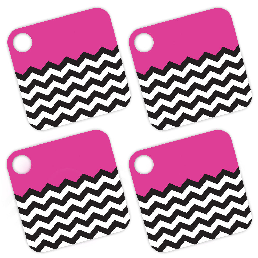 Hot Pink Chevron Skin For Tile Mate (2020) 4 Pack — MightySkins
