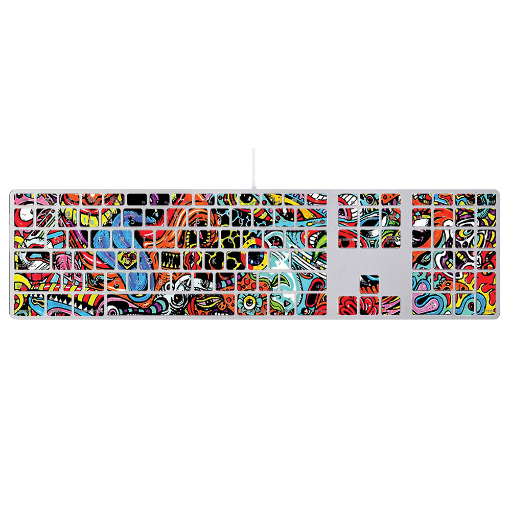 Acid Trippy Skin For Apple Keyboard with Keypad MB110LL/B — MightySkins