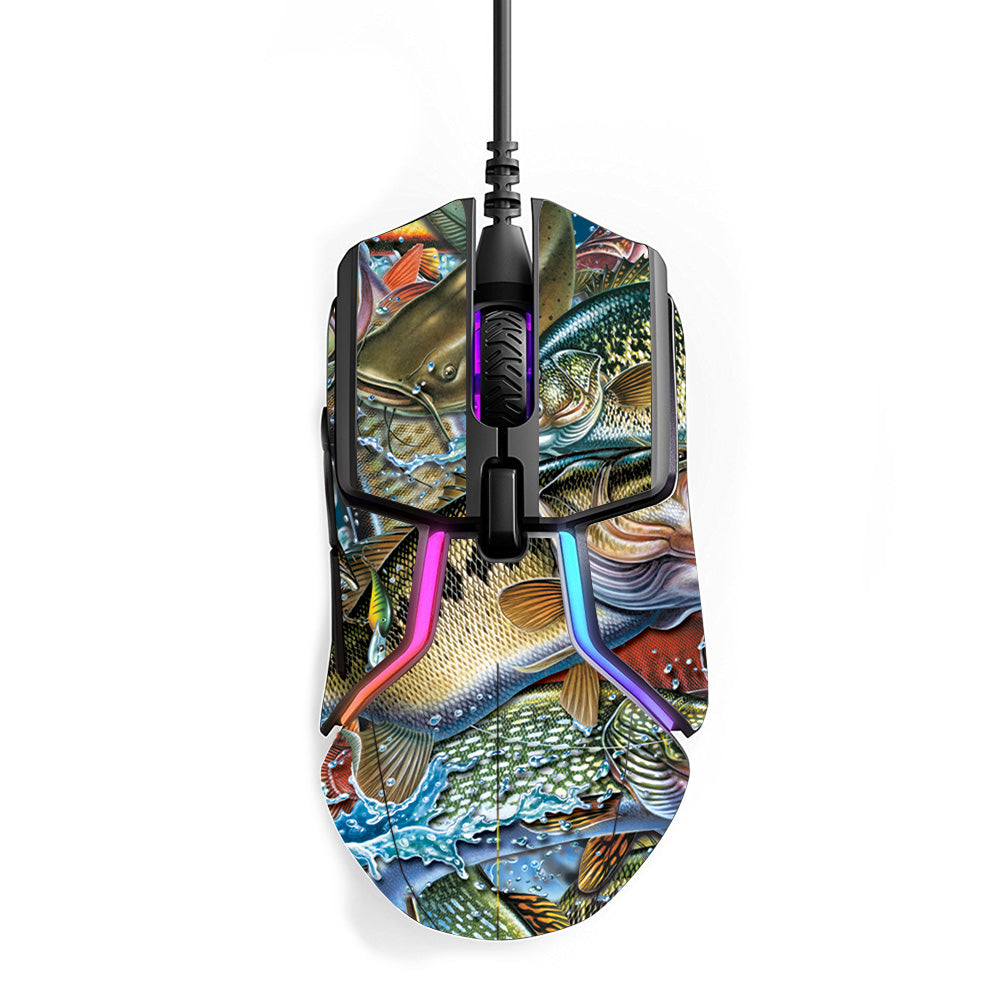 Action Fish Puzzle Skin For SteelSeries Rival 600 Gaming Mouse ...