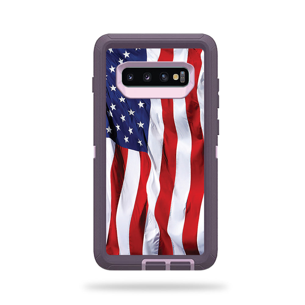 American Flag Skin For Otterbox Defender Galaxy S10+ — MightySkins