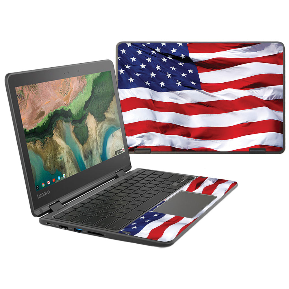 American Flag Skin For 300e Chromebook 11.6" (2018) — MightySkins