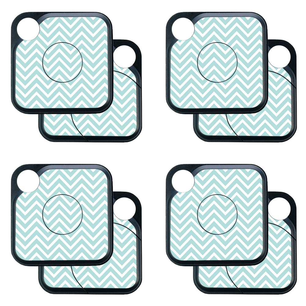 Aqua Chevron Skin For Tile Pro 4 pack (Fits both 2020 & 2018) — MightySkins