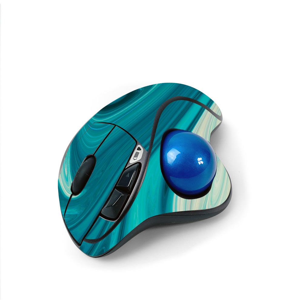 Aqua Swirl Skin For Logitech M570 Wireless Trackball Mouse — MightySkins