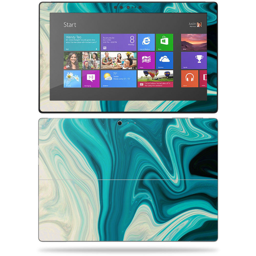 Aqua Swirl Skin For Microsoft Surface Pro — MightySkins