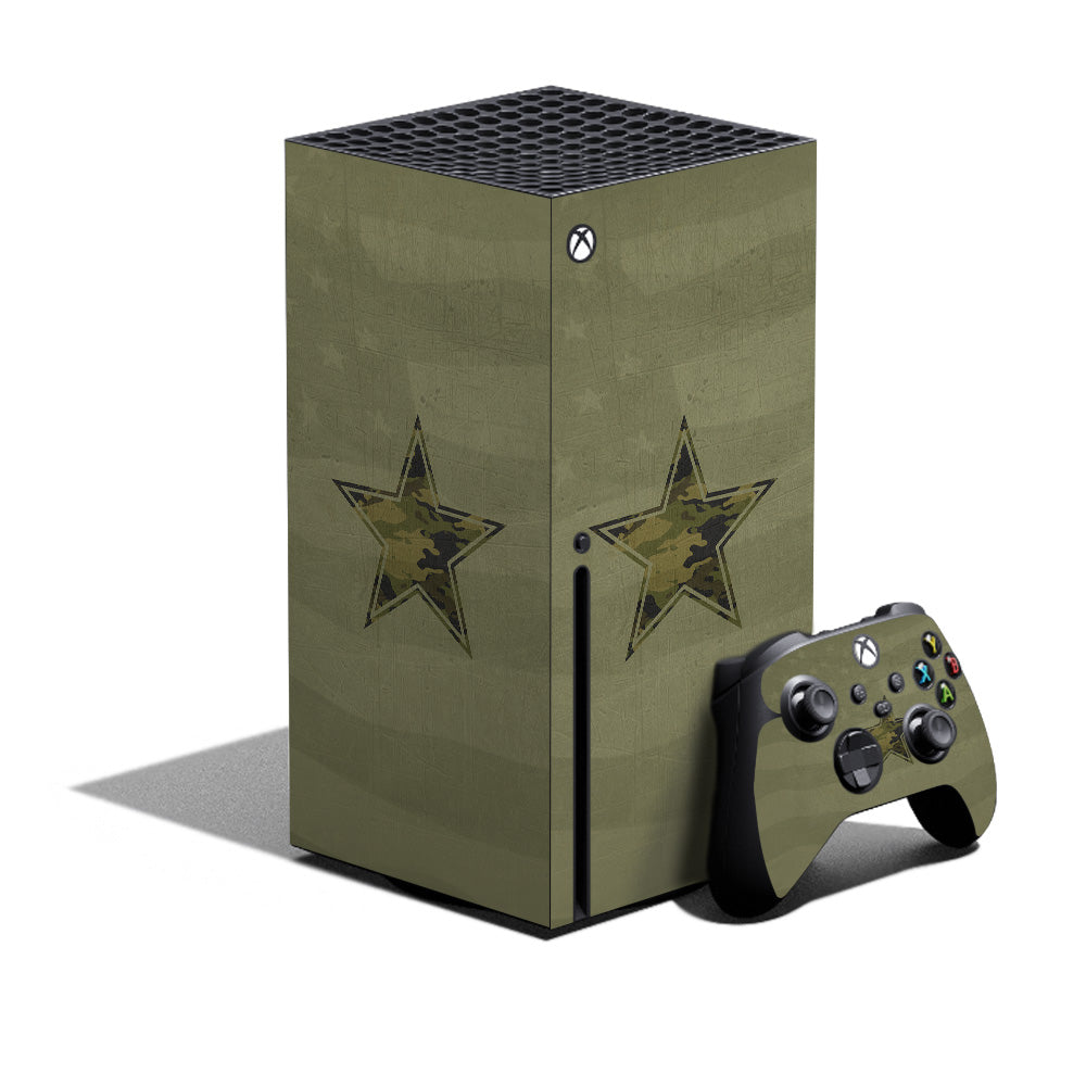 Army Star Skin For Microsoft XBOX Series X Bundle — MightySkins