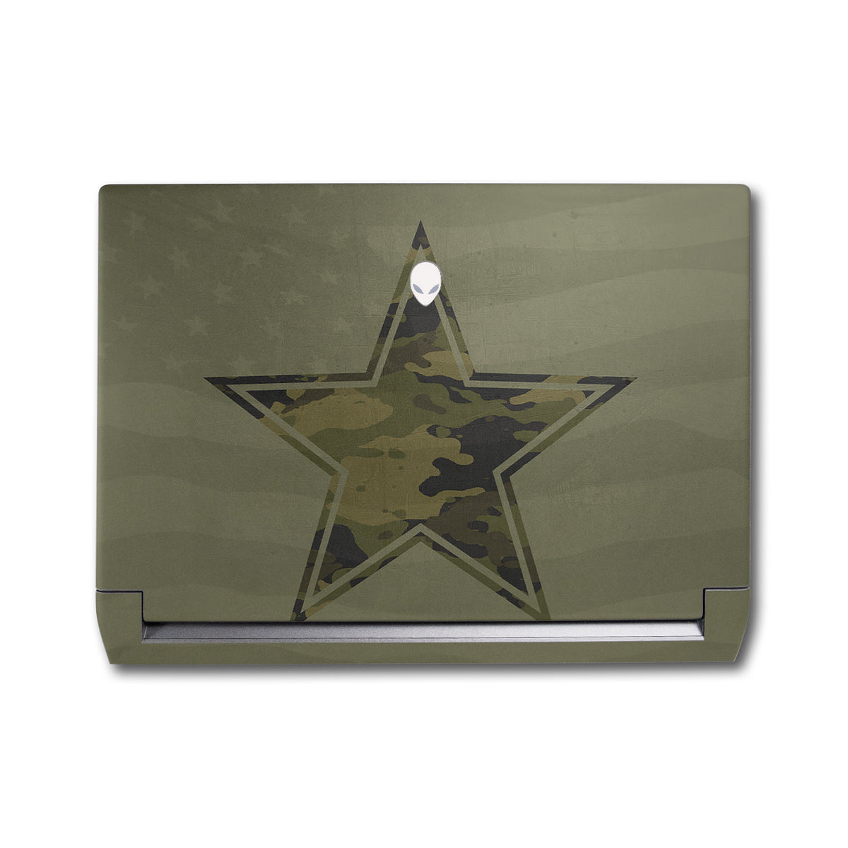 Army Star Skin For Alienware M17 R5 (2022) Laptop — MightySkins