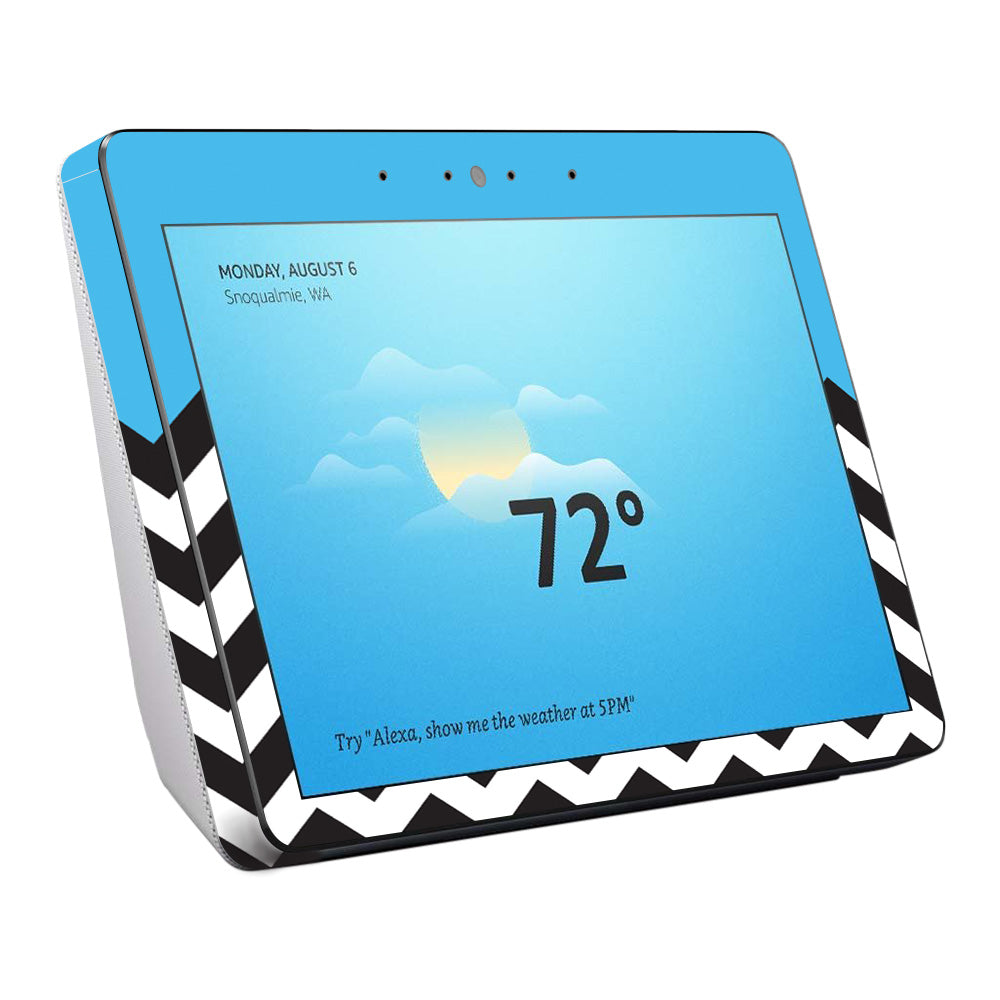 Baby Blue Chevron Skin For Amazon Echo Show (2nd Gen) — MightySkins