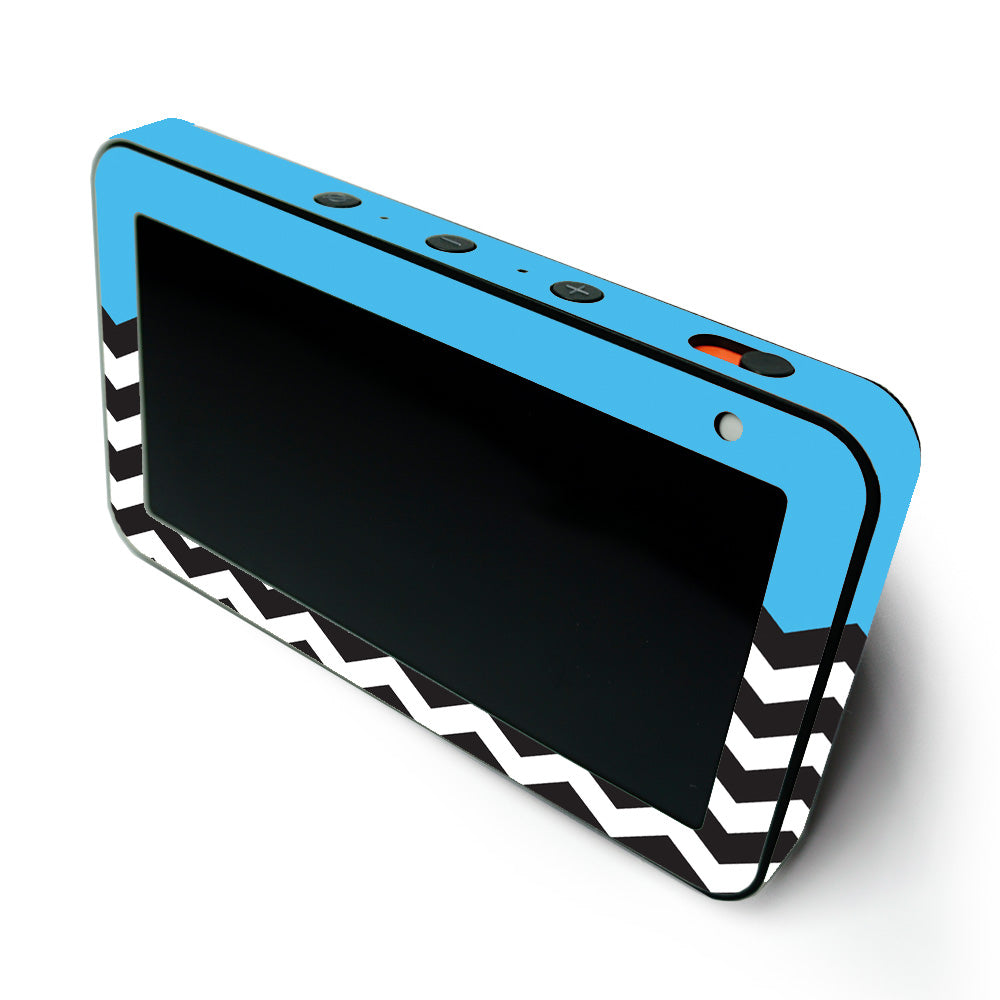 Baby Blue Chevron Skin For Amazon Echo Show 5 — MightySkins