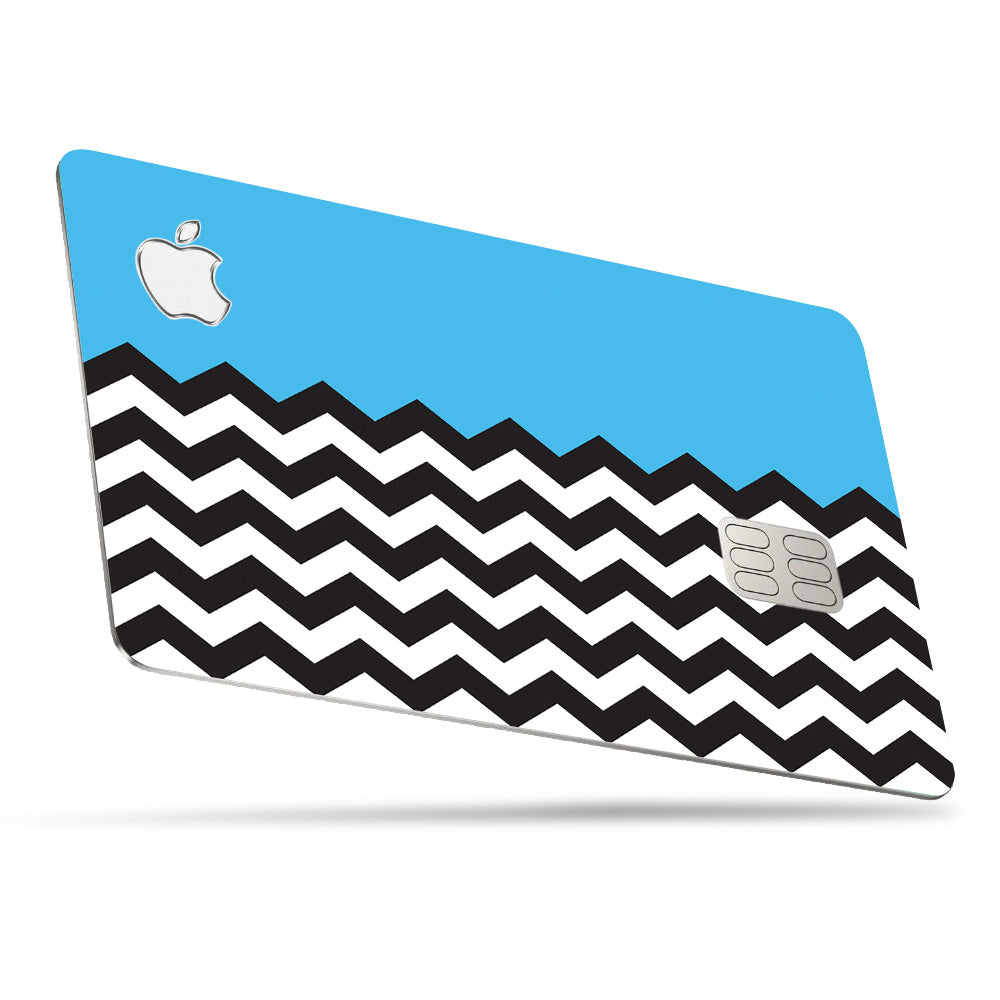 Baby Blue Chevron Skin For Apple Card — MightySkins