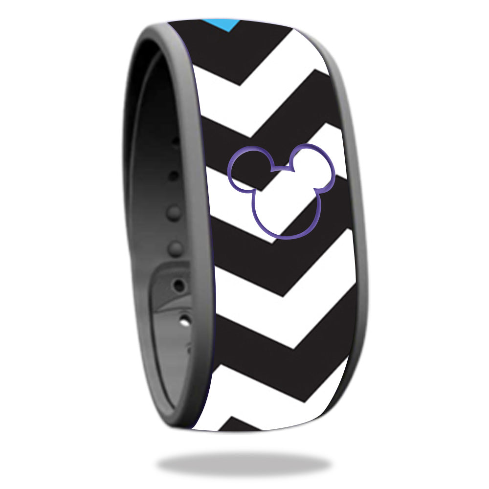 Baby Blue Chevron Skin For Disney MagicBand — MightySkins