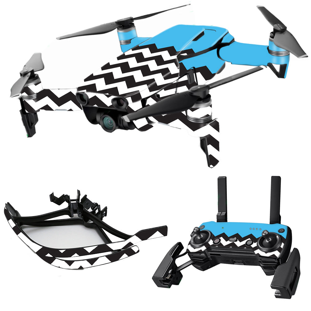Baby Blue Chevron Skin For DJI Max Coverage — MightySkins