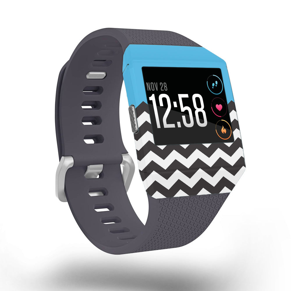Baby Blue Chevron Skin For Fitbit Ionic — MightySkins