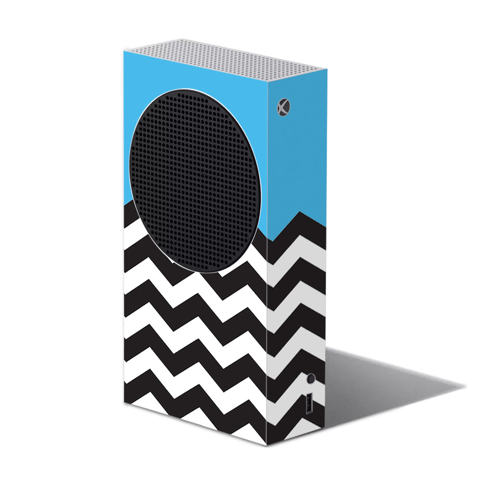 Baby Blue Chevron Skin For Microsoft XBOX Series S — MightySkins