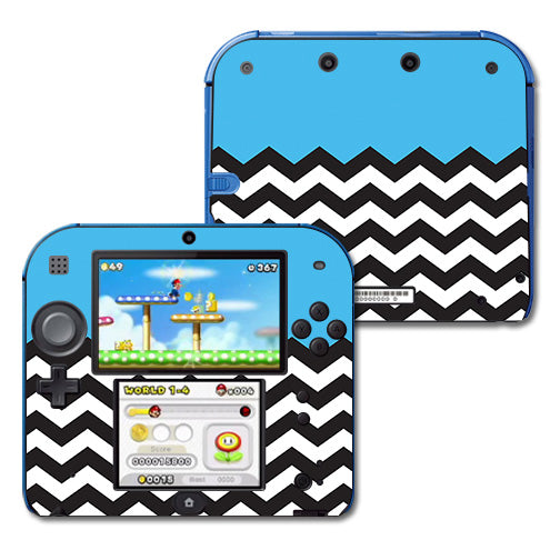Baby Blue Chevron Skin For Nintendo 2DS — MightySkins